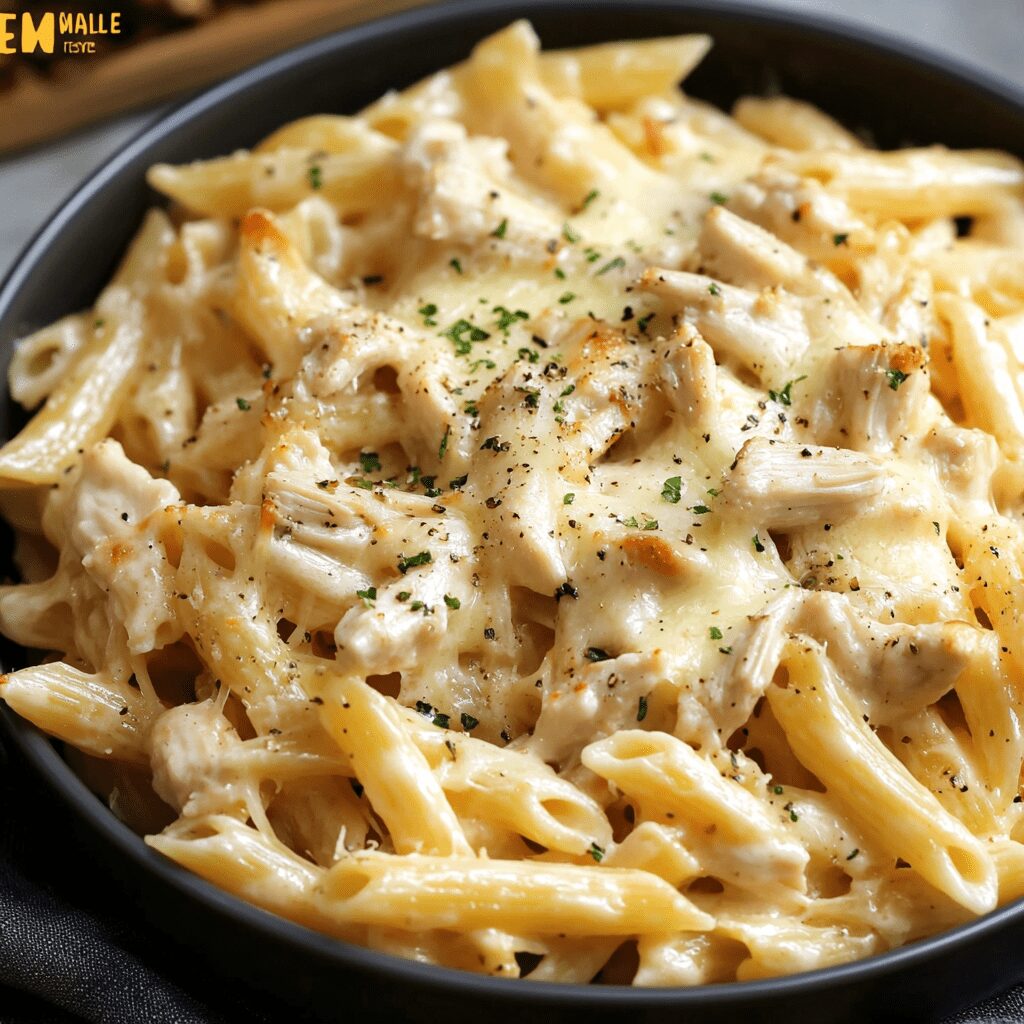Cheesy Chicken Pasta Recipe (Easy Recipe)