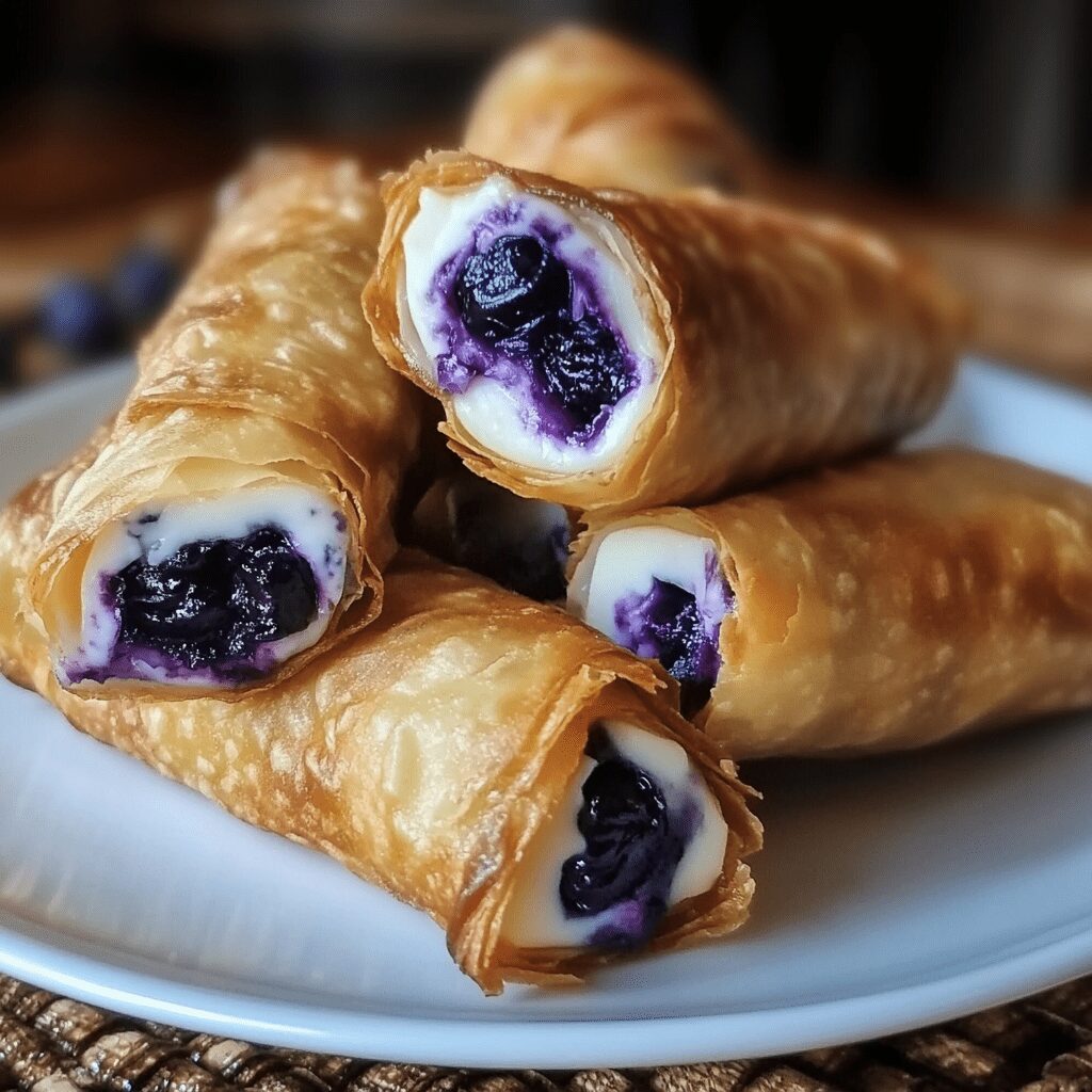 Blueberry Cream Cheese Egg Rolls: Crispy and Creamy Delight - all moms ...