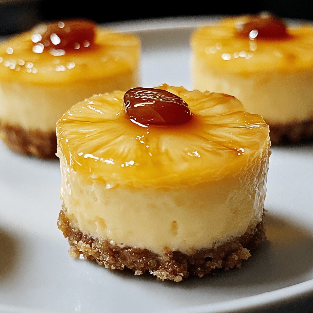 Mini Pineapple Upside-Down Cheesecakes - all moms recipes