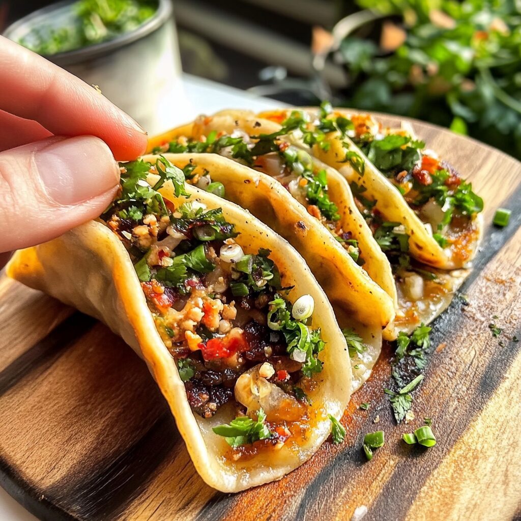 Speedy Smash Dumpling Tacos - all moms recipes