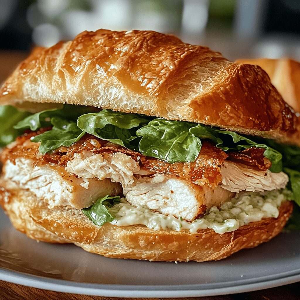 Chicken Caesar Croissant Sandwich - all moms recipes