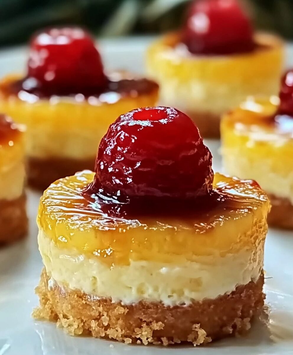 Mini Pineapple Upside-Down Cheesecakes - all moms recipes