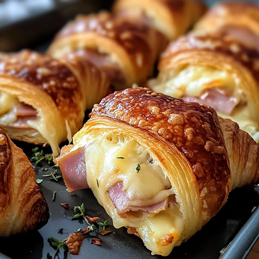 Baked Ham and Cheese Croissants - all moms recipes