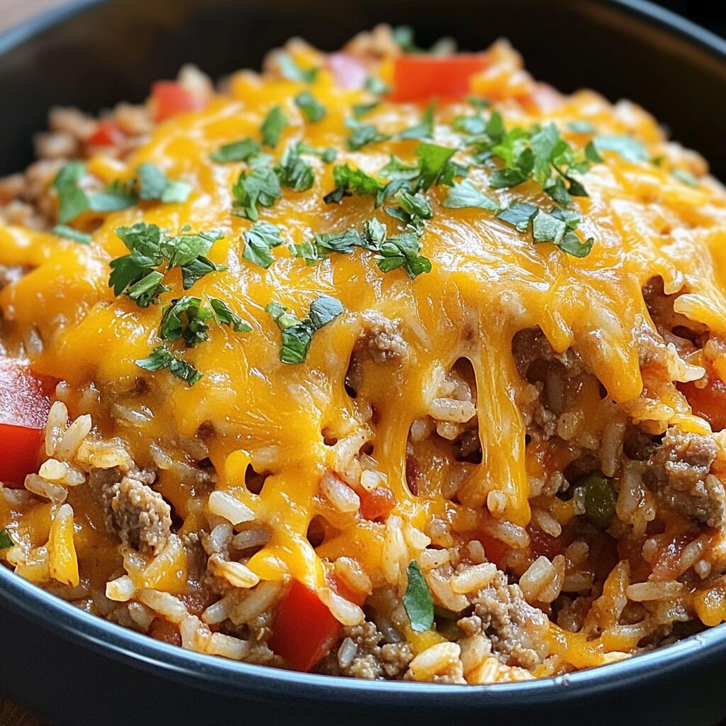 Cheesy Taco Rice Recipe - all moms recipes