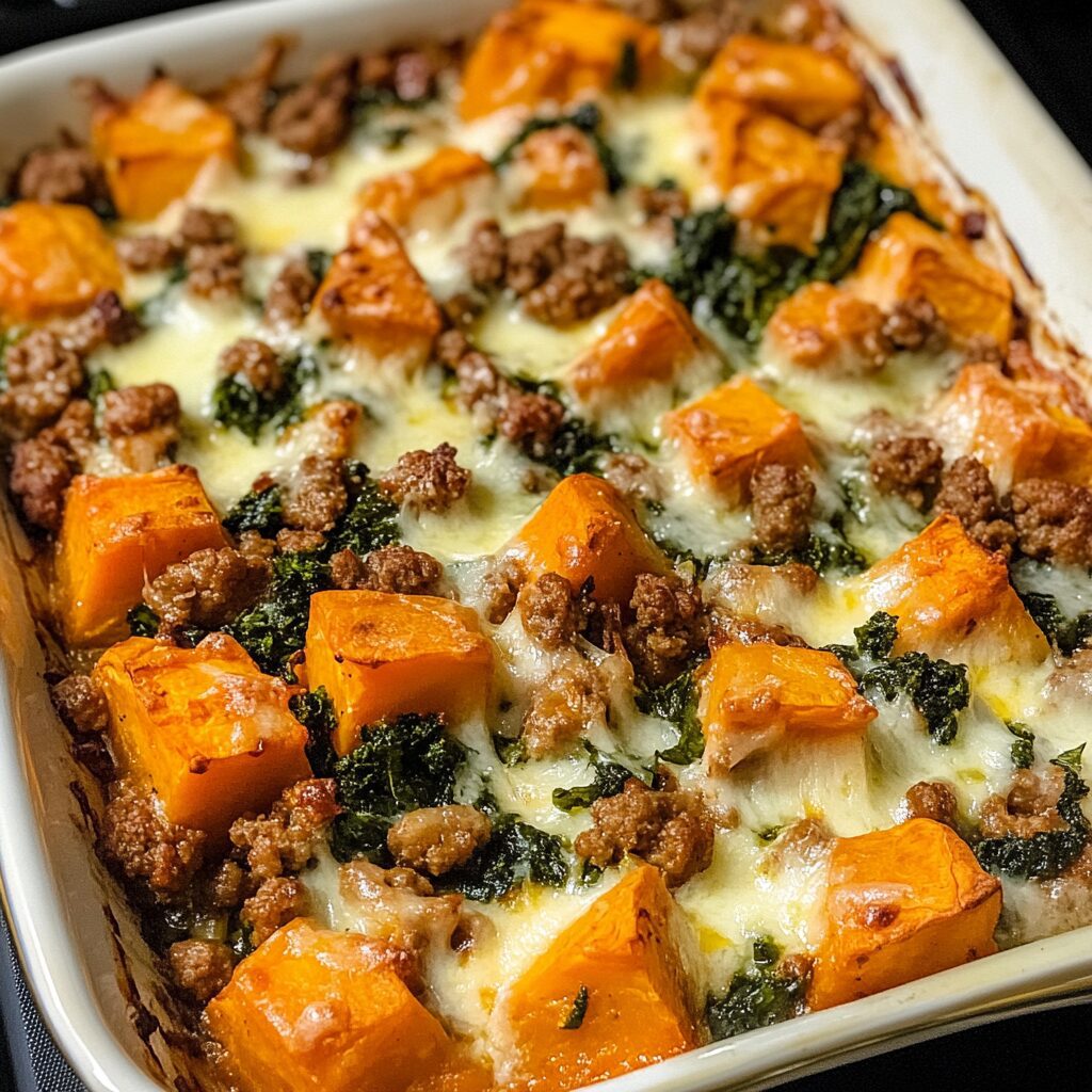 Healthy Ground Turkey Sweet Potato Bake - all moms recipes