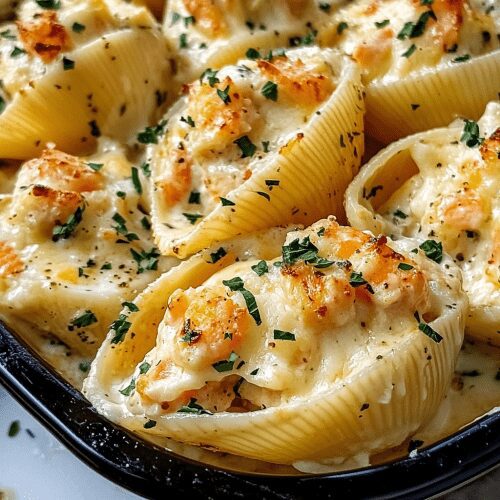Creamy Seafood Stuffed Shells - Easy homemade recipes