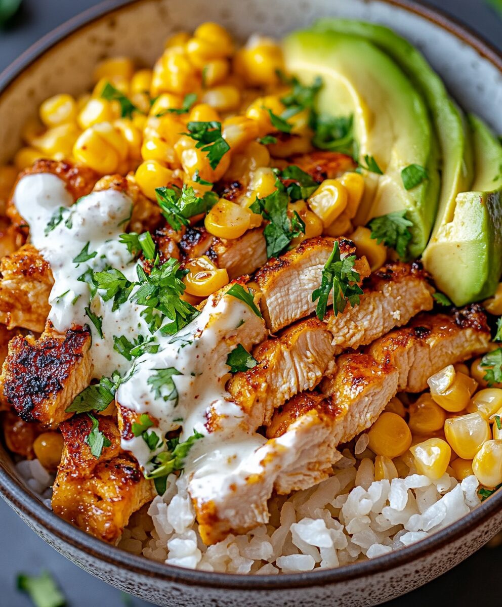 Street Corn Chicken Rice Bowl - all moms recipes