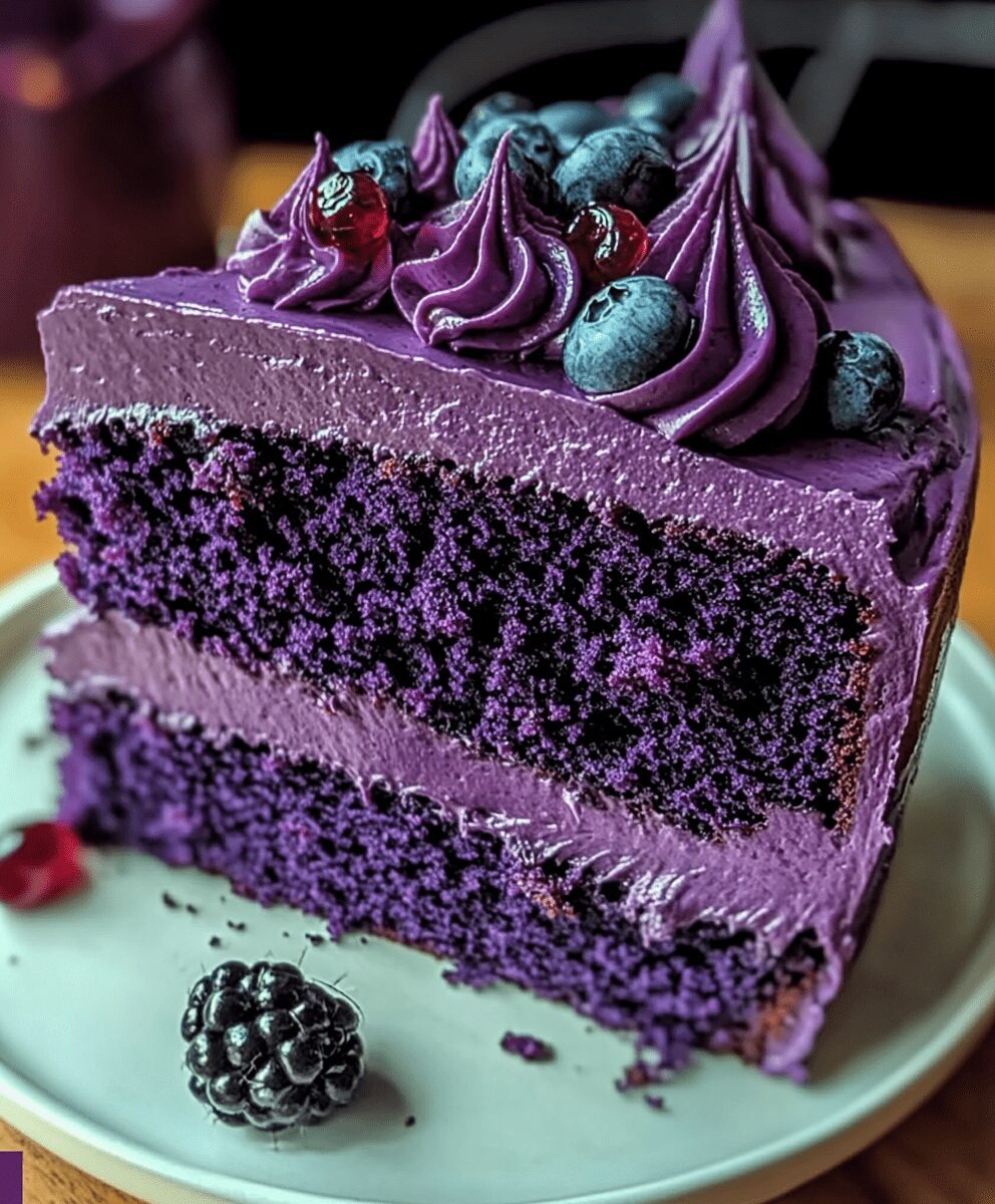 Purple Velvet Cake with White Chocolate Cream Cheese Frosting - all ...