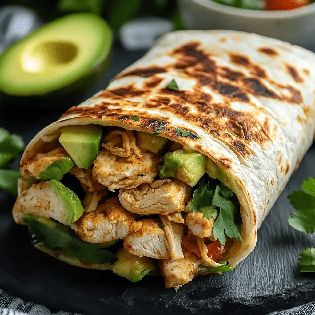 Quick & Easy Chicken Avocado Wrap - all moms recipes
