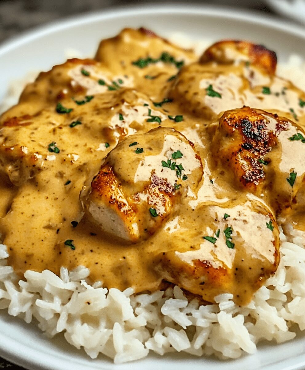Creamy Smothered Chicken and Rice Recipe - all moms recipes