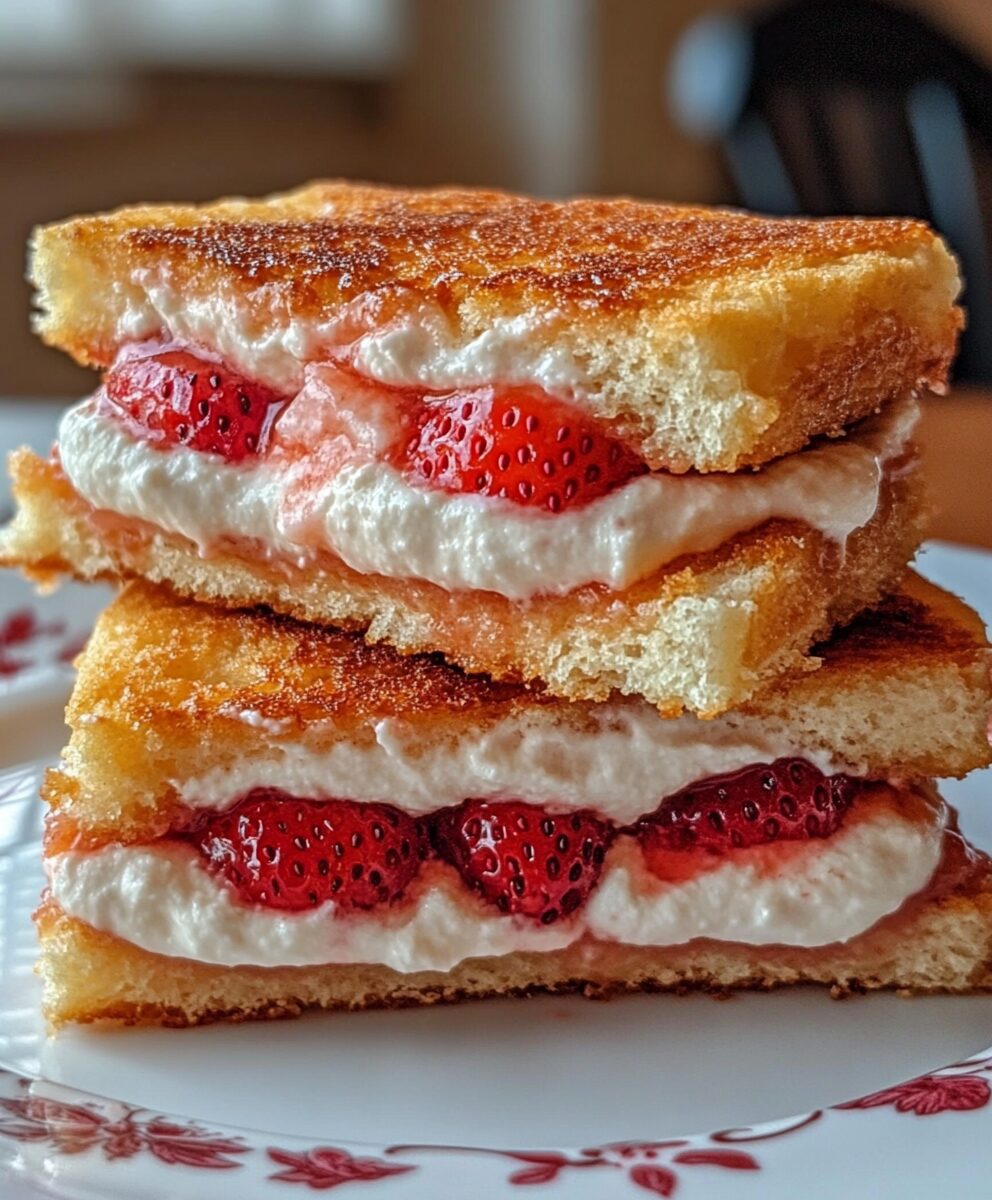 Fried Strawberry Cheesecake Sandwiches - all moms recipes