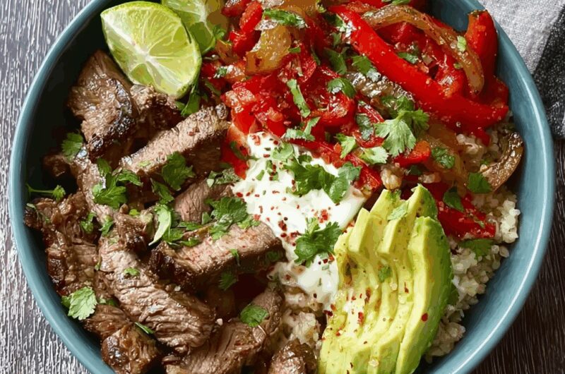 High-Protein Steak Fajita Bowl Recipe - all moms recipes