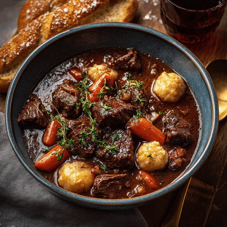 French-Style Beef Stew with Red Wine and Vegetables - all moms recipes