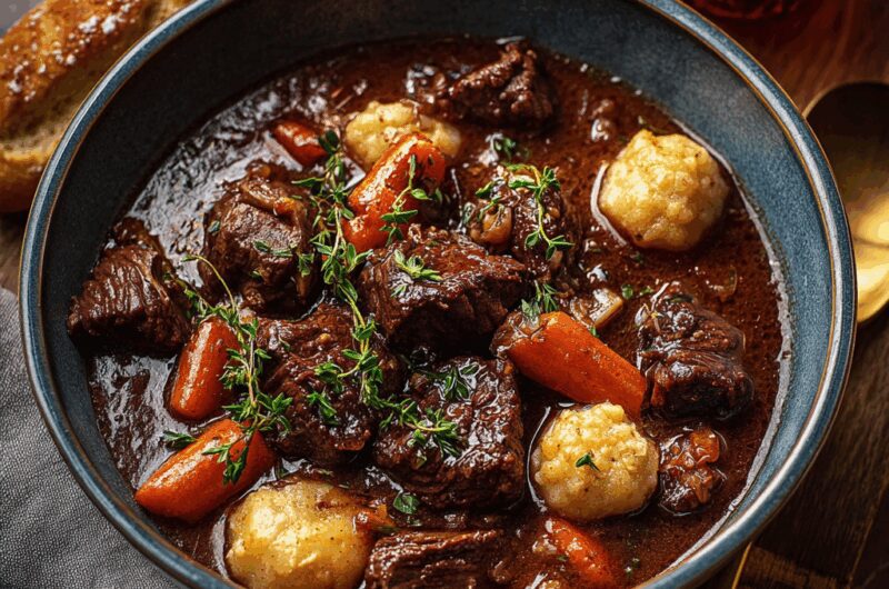 French-Style Beef Stew with Red Wine and Vegetables - all moms recipes