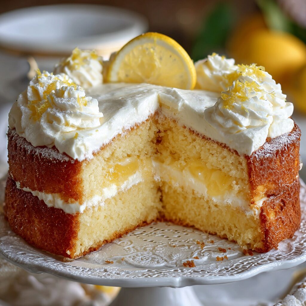 Italian Lemon Cream Cake Recipe - all moms recipes