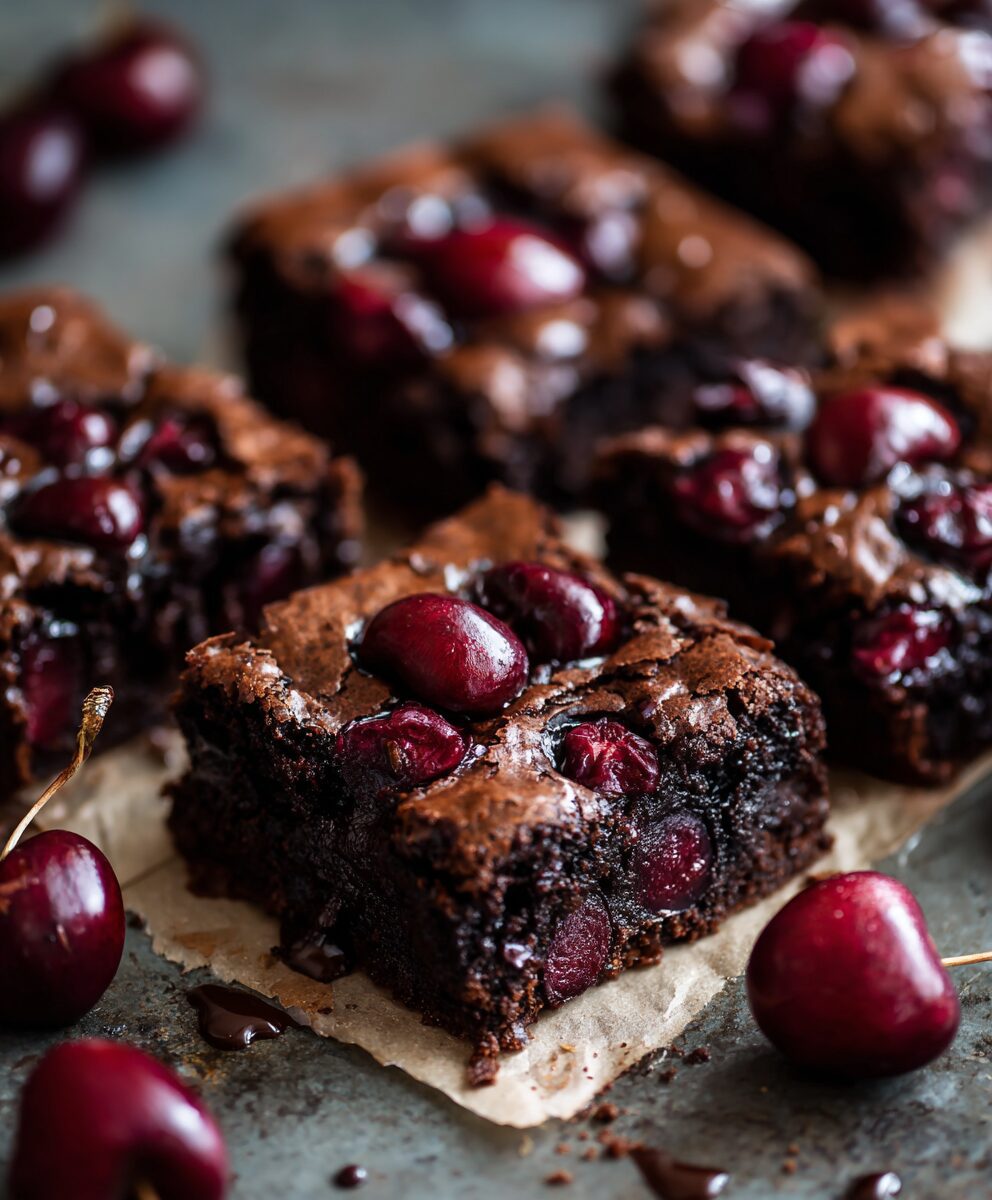 Roasted Chocolate Cherry Brownies - all moms recipes