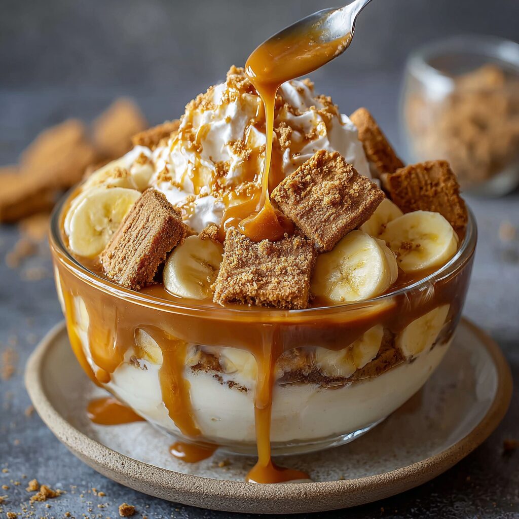 Banana-Biscoff Caramel Pudding - all moms recipes