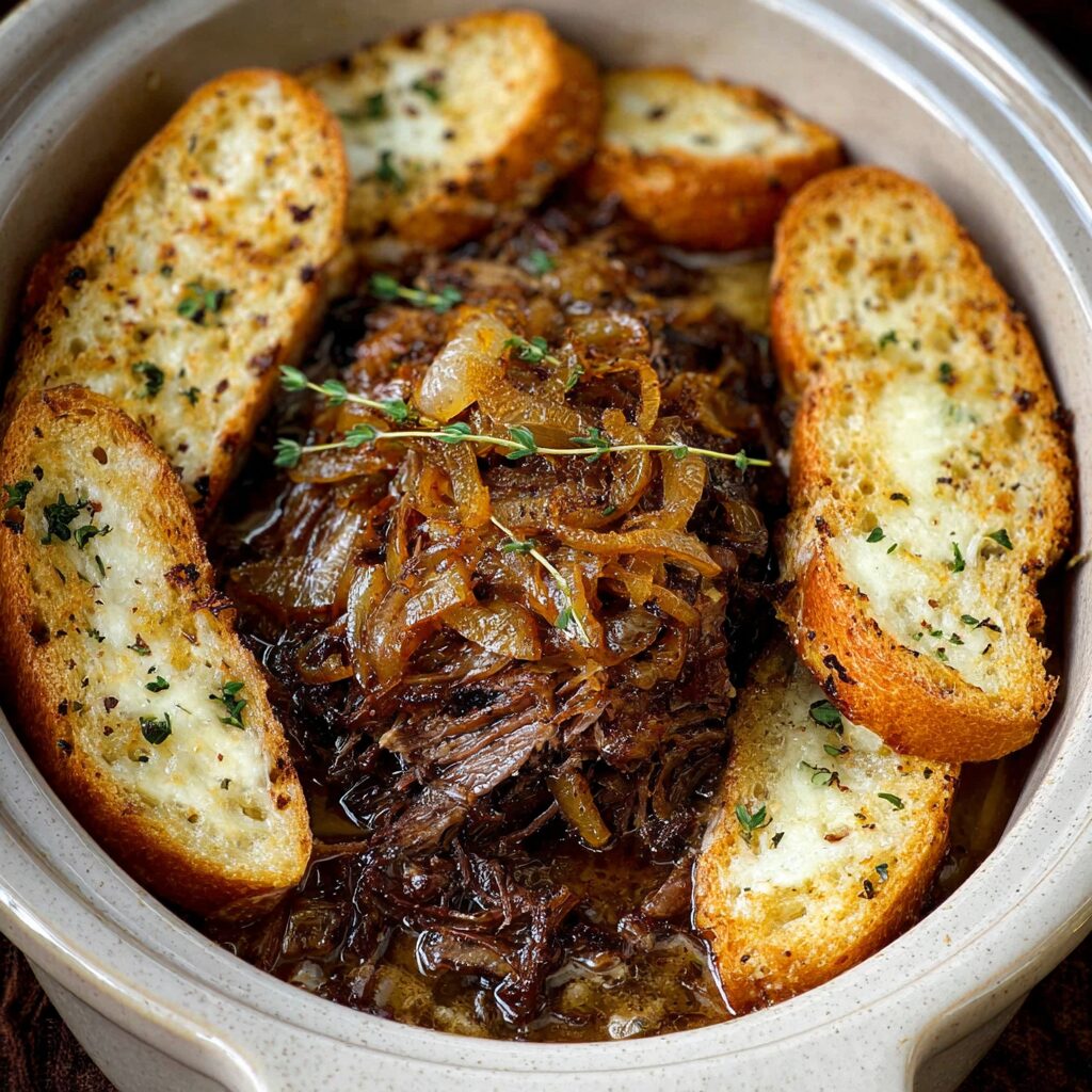 Slow Cooker French Onion Pot Roast - all moms recipes