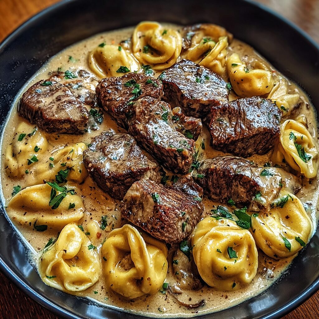 Cracked Garlic Steak Tortellini in Creamhouse Sauce Bliss - all moms ...