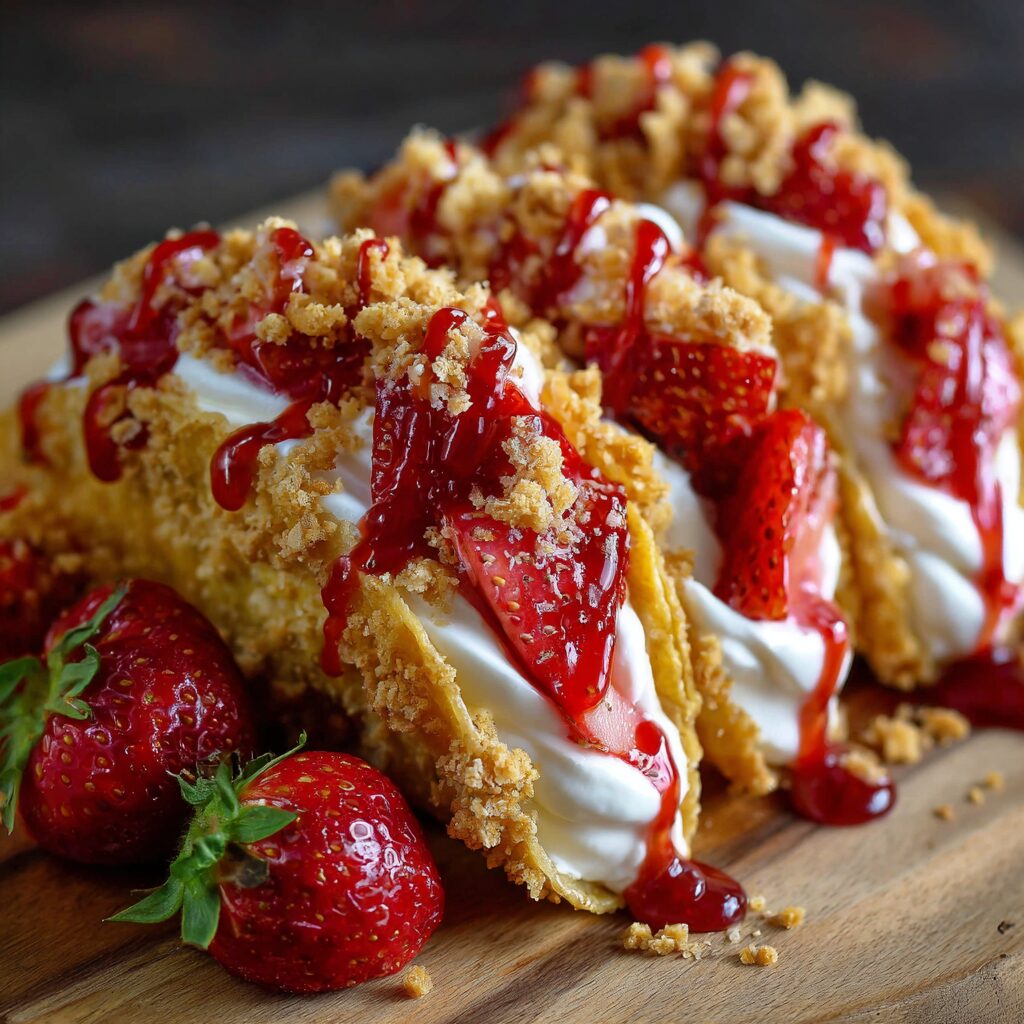 Strawberry Crunch Cheesecake Tacos - all moms recipes