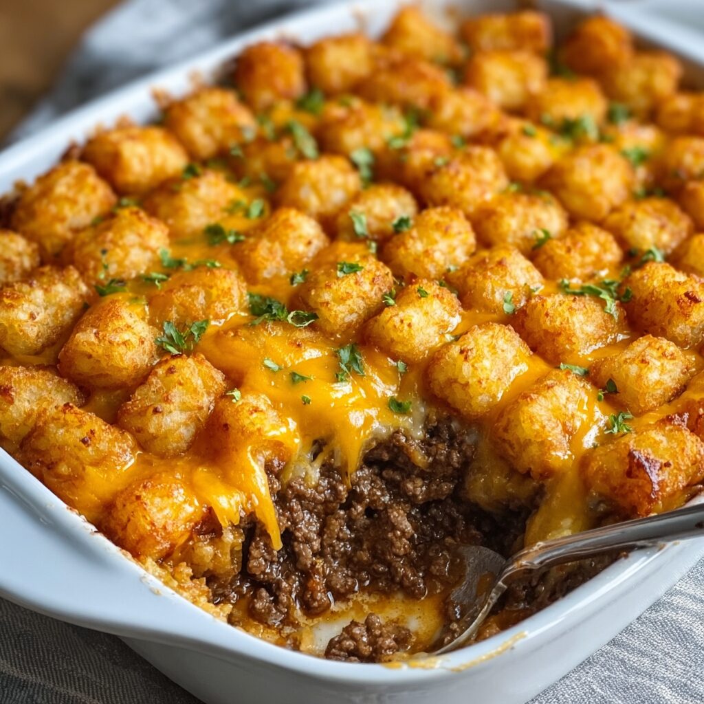 Tater Tot Casserole with Ground Beef - all moms recipes