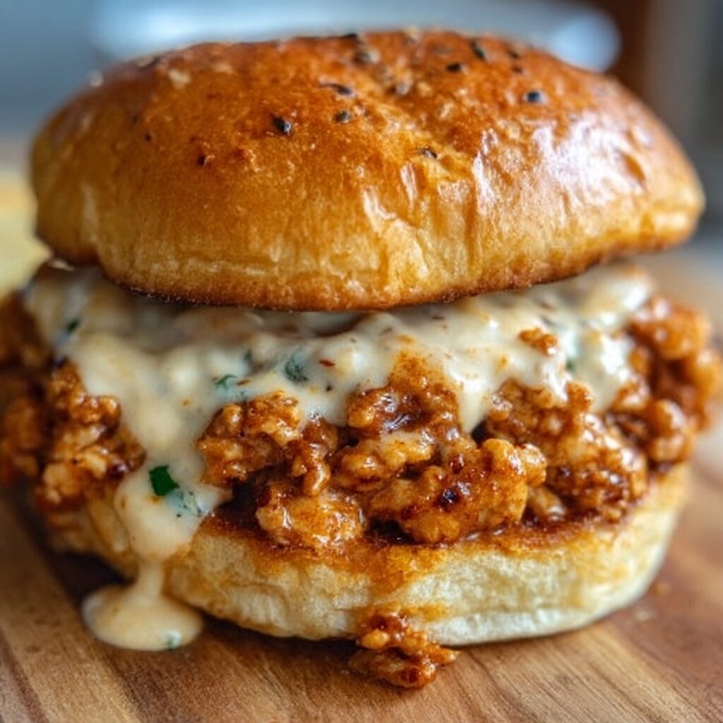 Cajun Chicken Sloppy Joes with Creamy Cheese Sauce - all moms recipes
